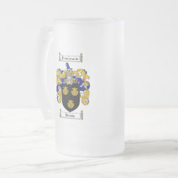 BROOKS FAMILY CREST - BROOKS COAT OF ARMS FROSTED GLASS BEER MUG | Zazzle