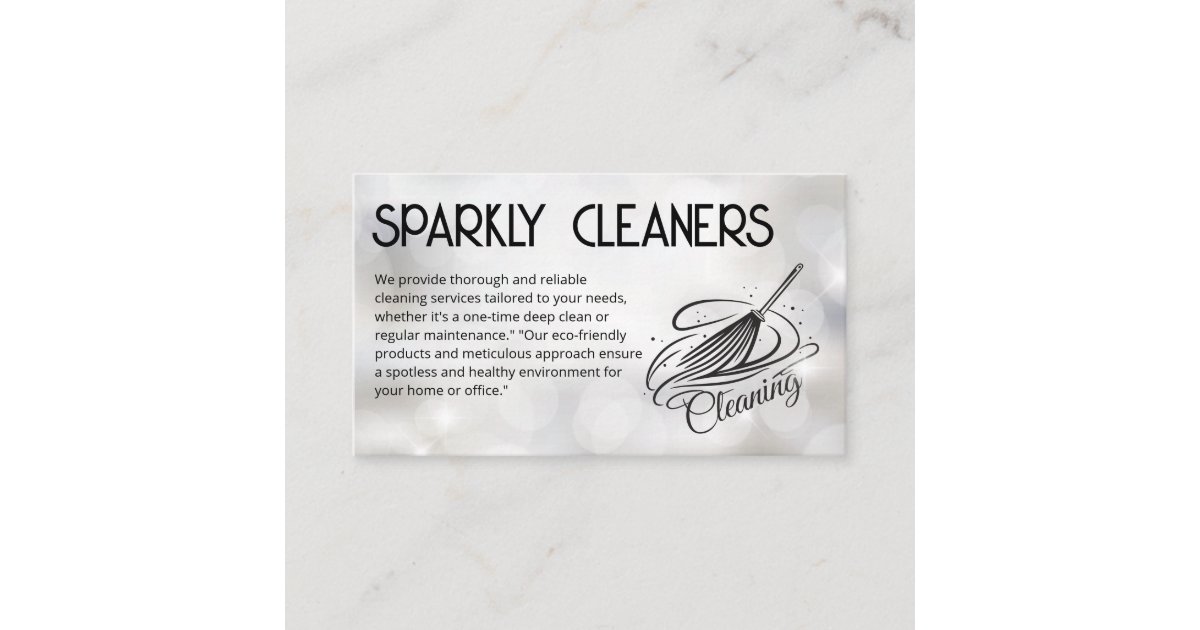 Broom Cleaning Logo | Sparkles | House Keeper Business Card | Zazzle