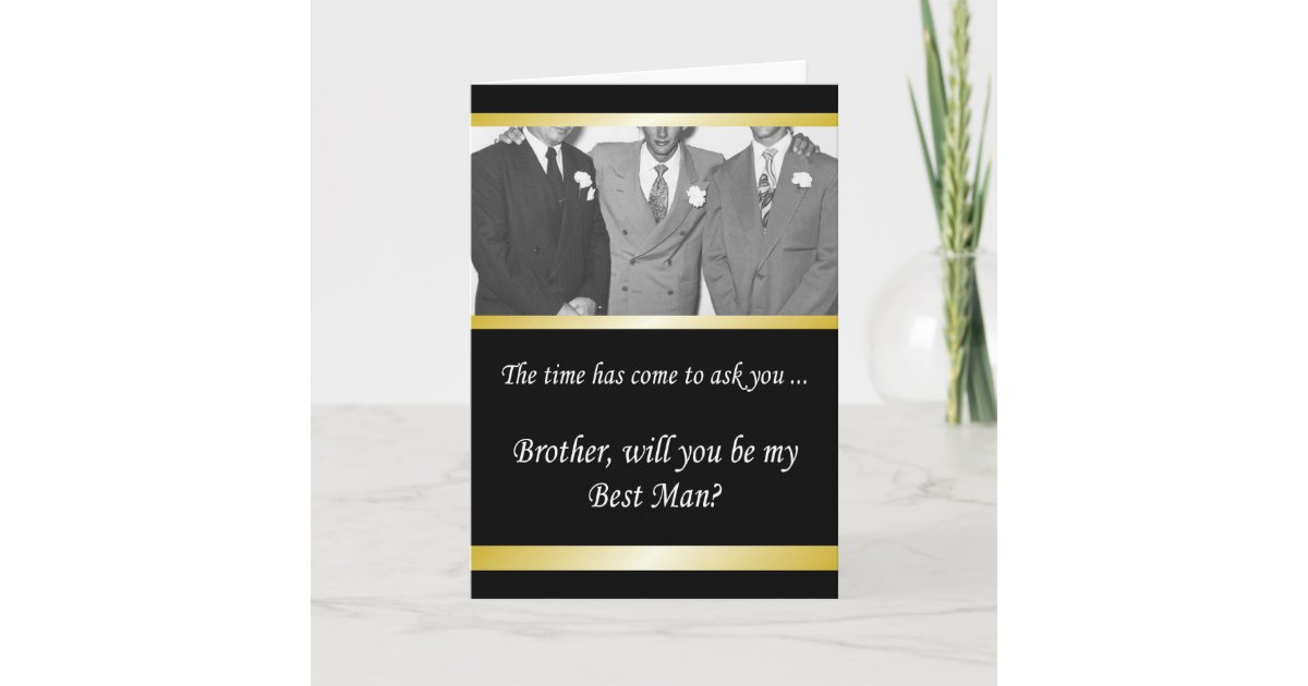 BROTHER be my Best Man? Invitation | Zazzle