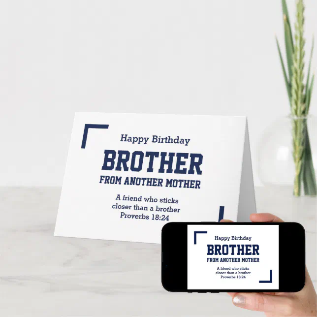 BROTHER FROM ANOTHER MOTHER | Bromance Birthday Card | Zazzle