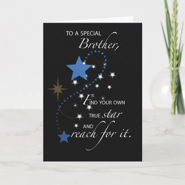 Brother Graduation Star Congratulations Card | Zazzle