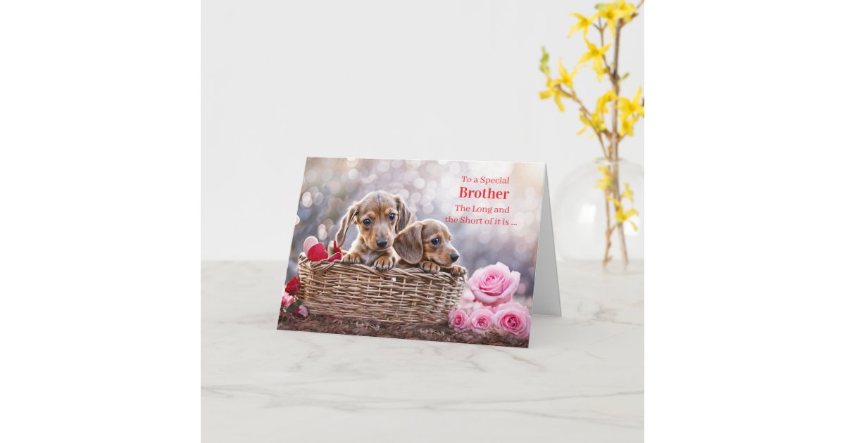 Brother Happy Valentines Day Cute Card | Zazzle