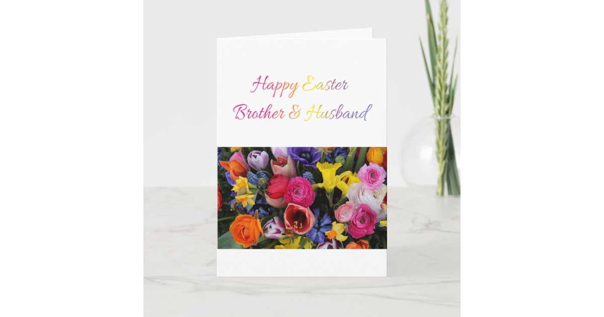 Brother & Husband Happy Easter Holiday Card | Zazzle