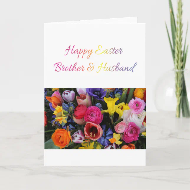 Brother & Husband Happy Easter Holiday Card | Zazzle