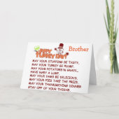 **BROTHER** MISS YOU AT "THANKSGIVING" HOLIDAY CARD | Zazzle