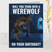 BROTHER OR GUY FRIEND FUNNY WEREWOLF BIRTHDAY CARD | Zazzle