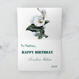 Brother / Sister Calla Lilly Birthday Poem Card | Zazzle