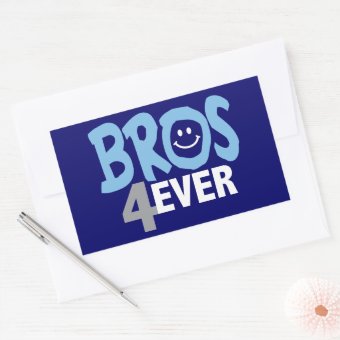 Brothers Forever Rectangular Sticker | Zazzle