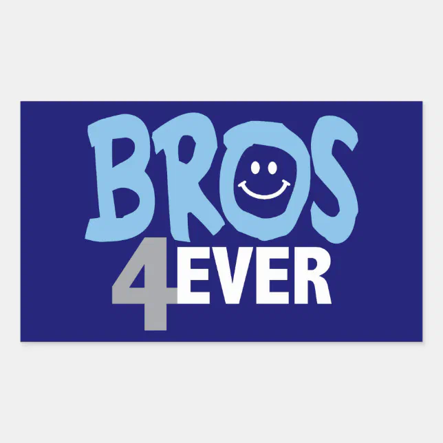 Brothers Forever Rectangular Sticker | Zazzle