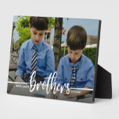 Brothers Script Modern Photo Plaque | Zazzle