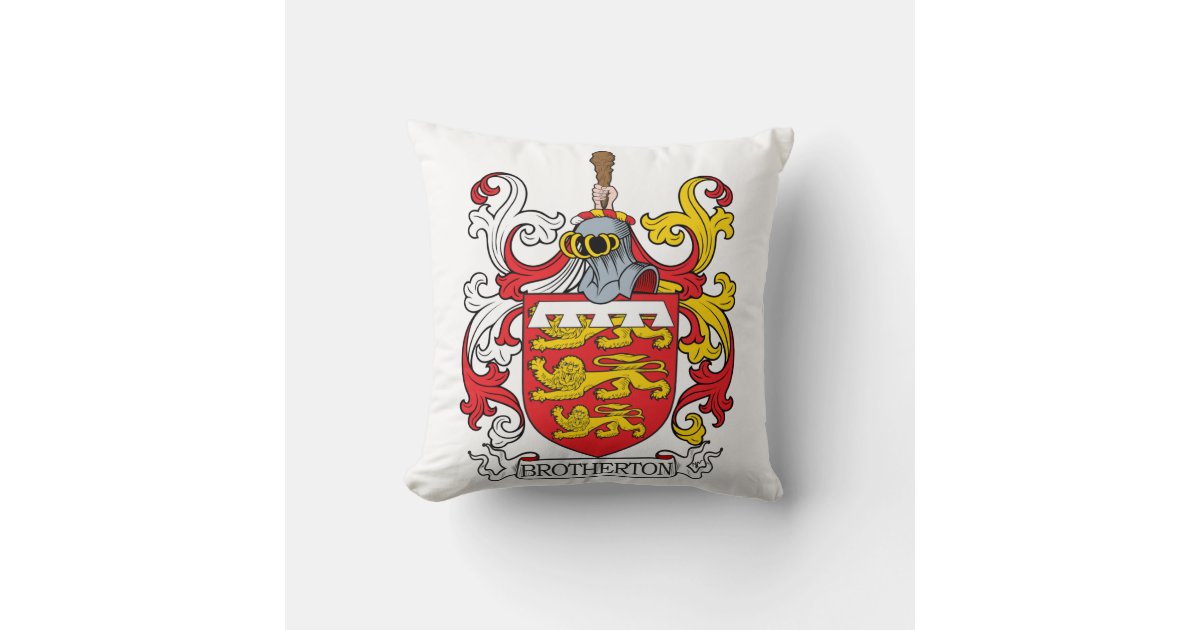 Brotherton Family Crest Throw Pillow | Zazzle