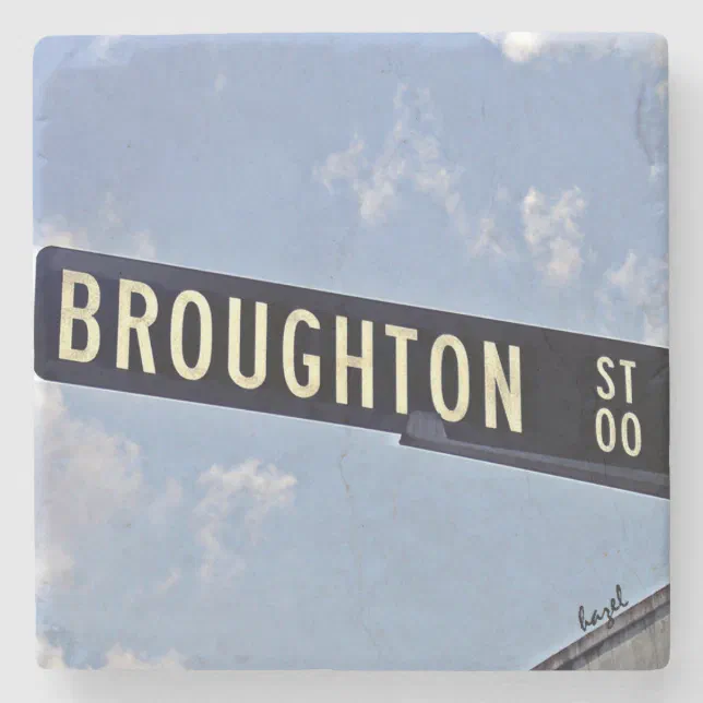 Broughton Street, Savannah, Georgia Marble Coaster | Zazzle