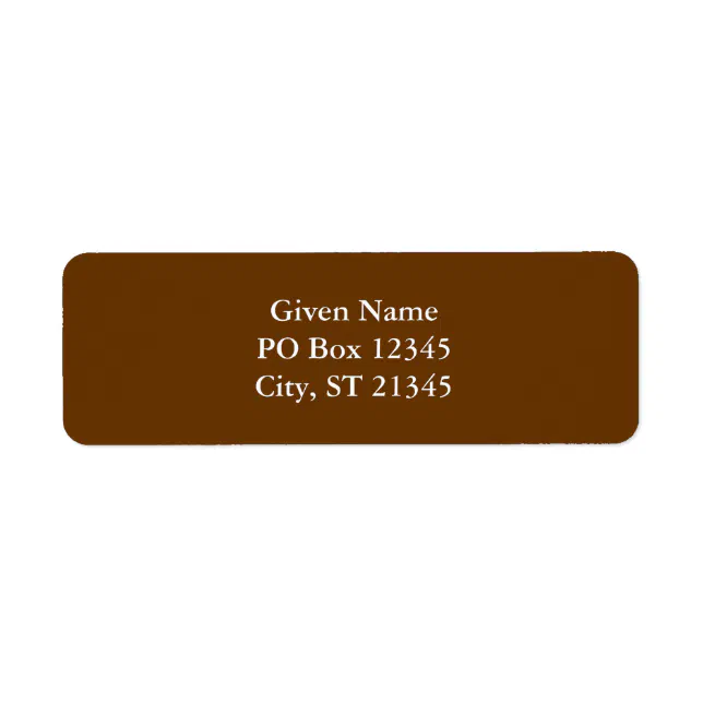 Brown 663300 label | Zazzle