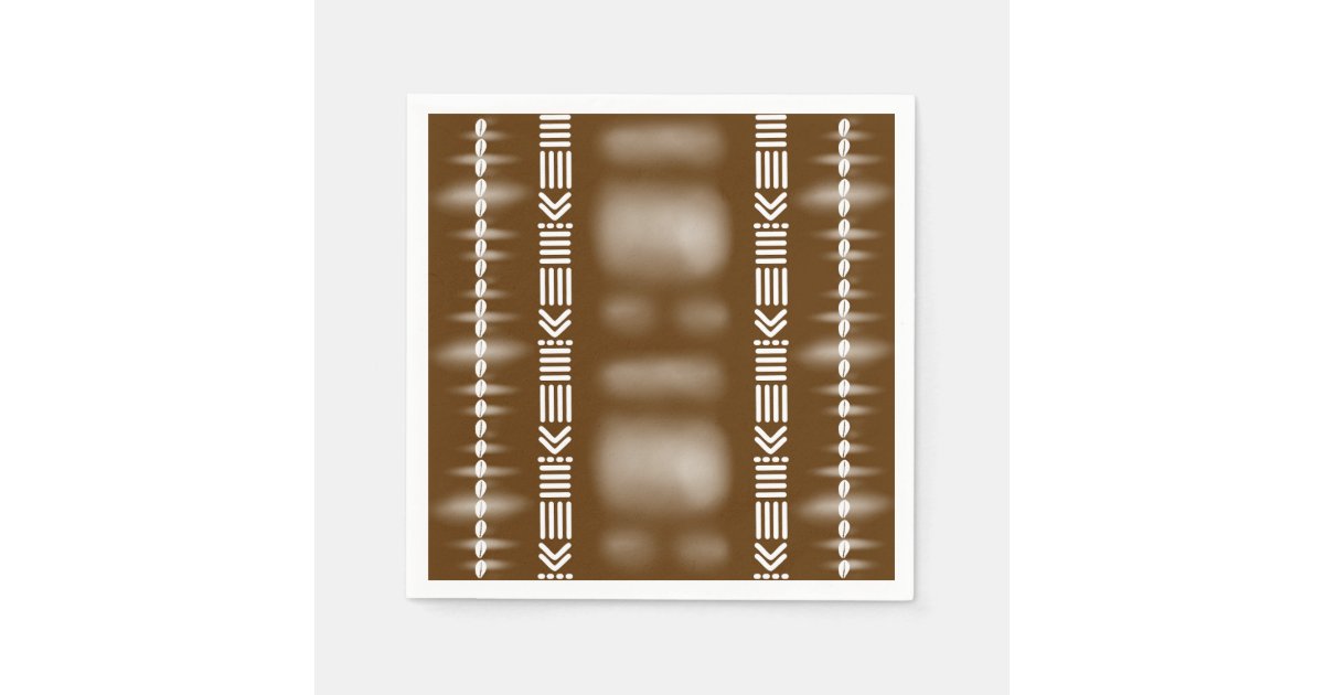 Brown African Designer Paper Napkins | Zazzle