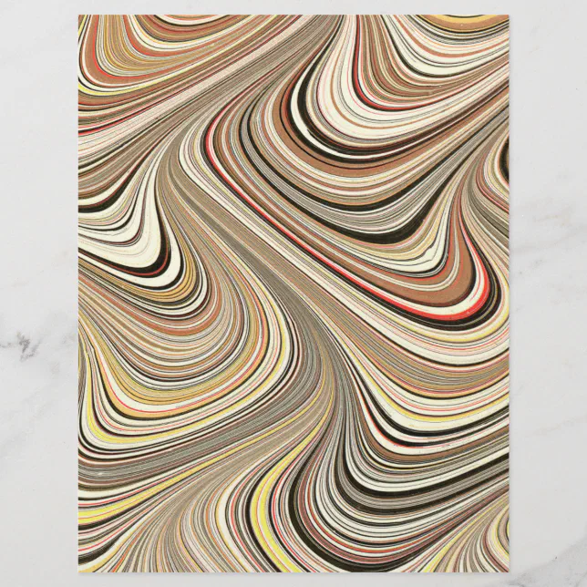 Brown Agate Marble Pattern Swirl Art & Craft Paper | Zazzle
