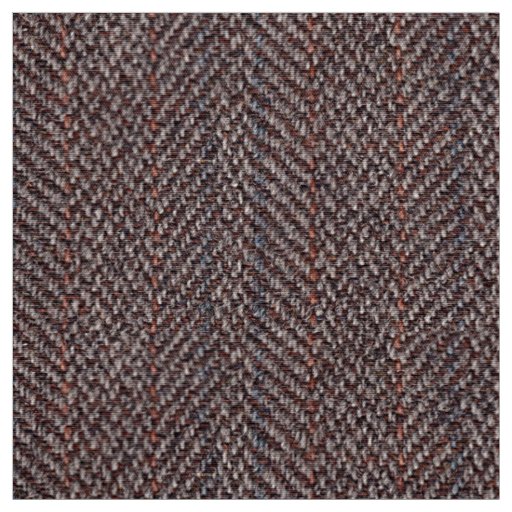 Brown and Blue Tweed Image Fabric | Zazzle