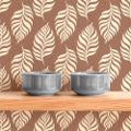 Brown and Cream Tropical Leaf Pattern Wallpaper | Zazzle