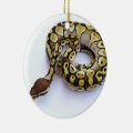 Brown and Gold Ball Python 2 Ceramic Ornament | Zazzle