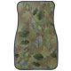 Brown and green leaves camo pattern car floor mats | Zazzle