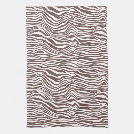 Brown Animal Zebra Print Stripes Kitchen Towel | Zazzle.com