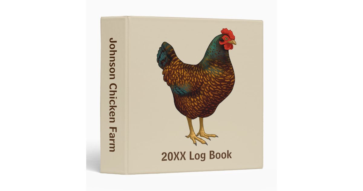 Brown Barnevelder Hen Chicken Binder | Zazzle
