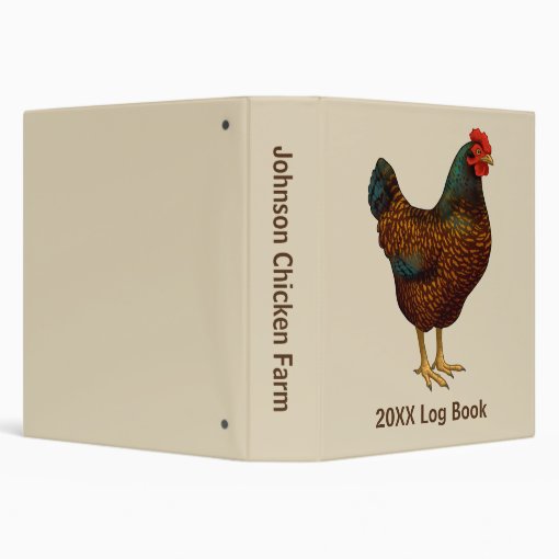 Brown Barnevelder Hen Chicken Binder | Zazzle