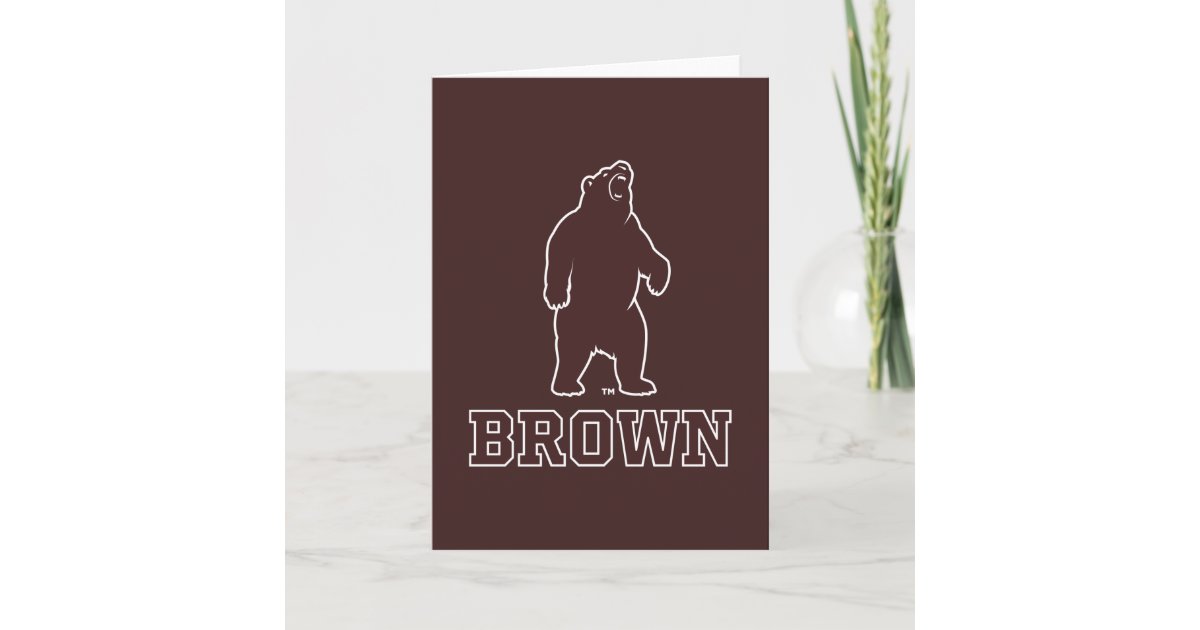 Brown Bear & Text Card | Zazzle