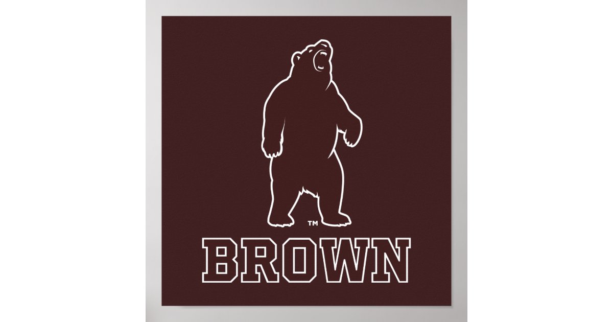 Brown Bear & Text Poster | Zazzle