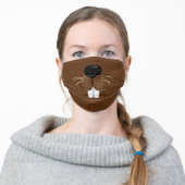 Brown Beaver Face Adult Cloth Face Mask | Zazzle