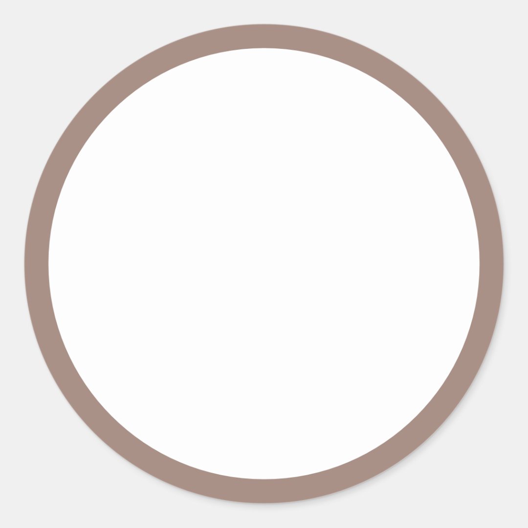 Brown Blank Classic Round Sticker | Zazzle