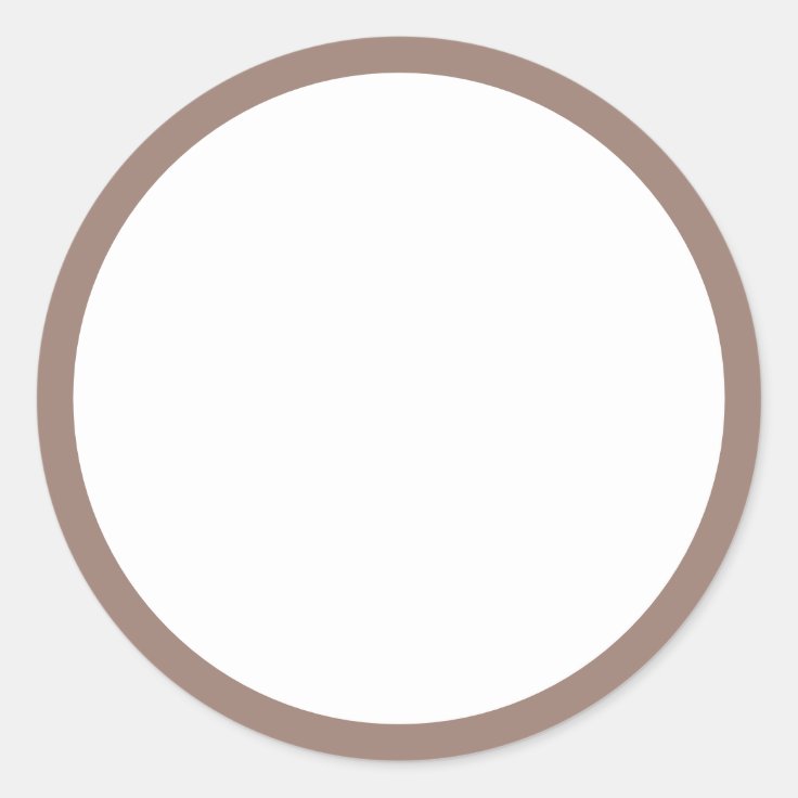 Brown Blank Classic Round Sticker | Zazzle