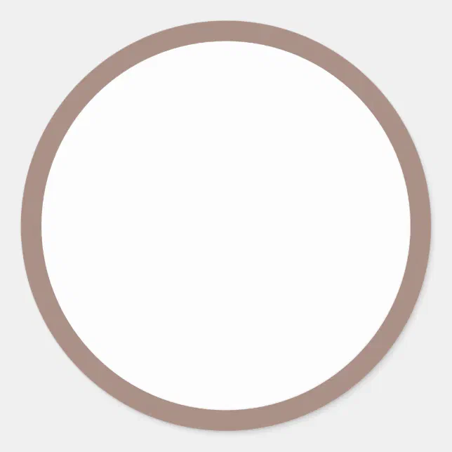 Brown Blank Classic Round Sticker | Zazzle