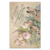 Brown Bunny Rabbit Floral Shabby French Decoupage Tissue Paper | Zazzle