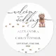 Brown Cavapoo puppy Dog Wedding Welcome Classic Round Sticker | Zazzle