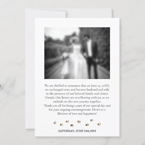 Brown Cavapoo puppy Wedding Photo Invitation | Zazzle