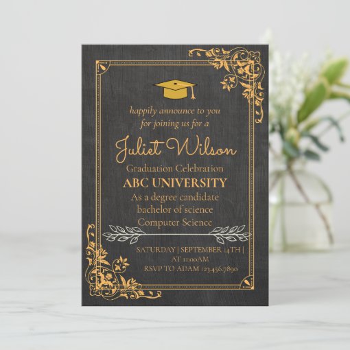 brown college university graduation commencement invitation | Zazzle