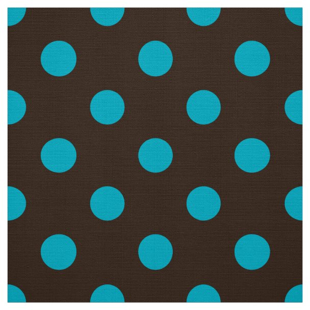 brown colored polka dots pattern fabric | Zazzle.com