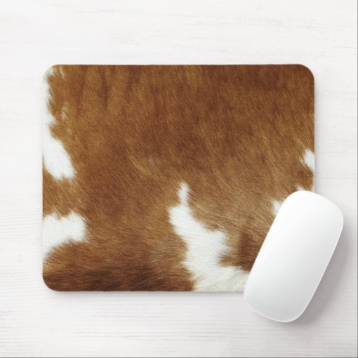 Brown Cowhide Print Mouse Pad | Zazzle