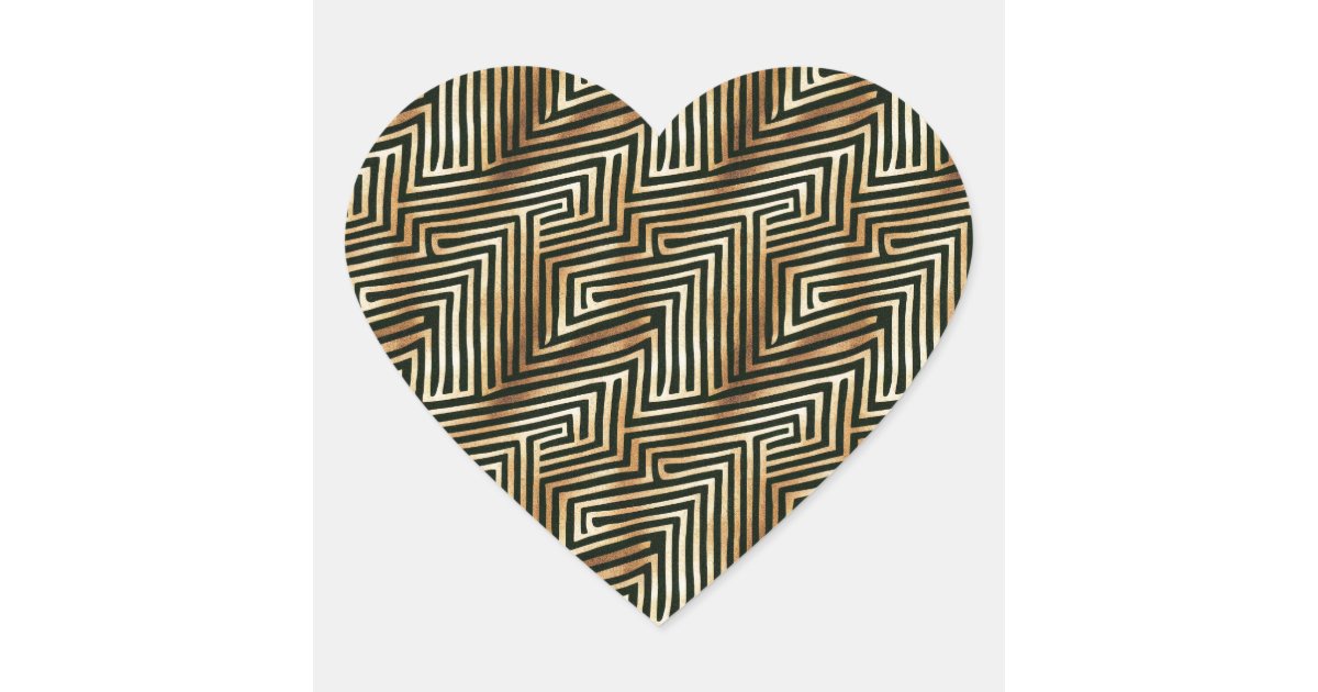 Brown Cream Arrows Heart Sticker | Zazzle