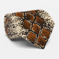 Brown Diamonds Snake Skin Pattern Tie | Zazzle