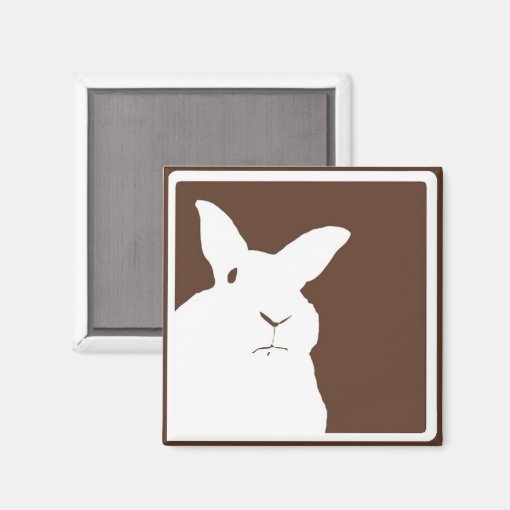 Brown Disapproving Rabbit Magnet | Zazzle