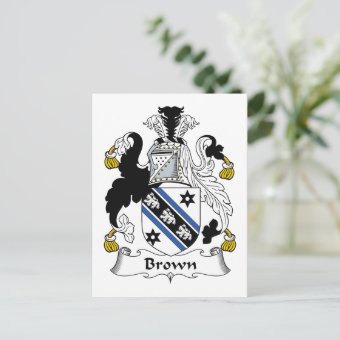 Brown Family Crest Postcard | Zazzle