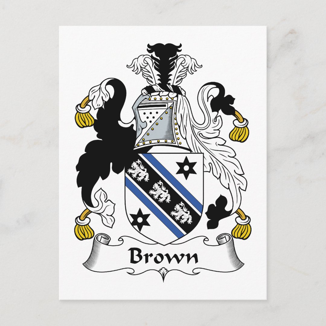 Brown Family Crest Postcard | Zazzle