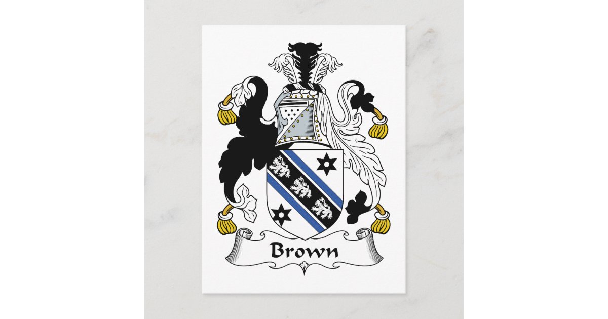 Brown Family Crest Postcard | Zazzle