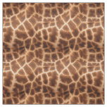 Giraffe Animal Print Brown and Yellow Pattern Fabric | Zazzle