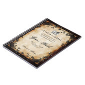 Brown Halloween Wedding Gothic Skeleton GUEST BOOK | Zazzle