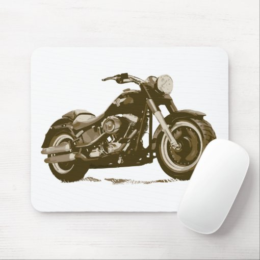 Brown Harley Motorcycle Mouse Pad | Zazzle