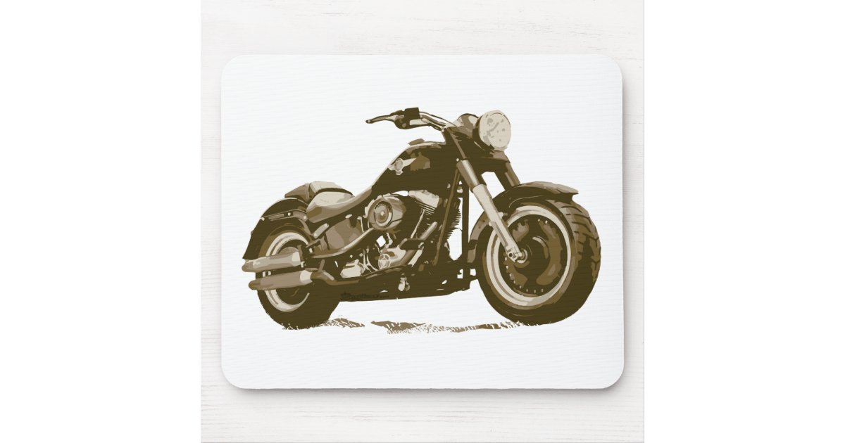 Brown Harley Motorcycle Mouse Pad | Zazzle