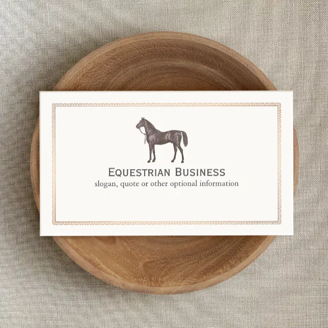Brown Horse Equestrian Business Card | Zazzle