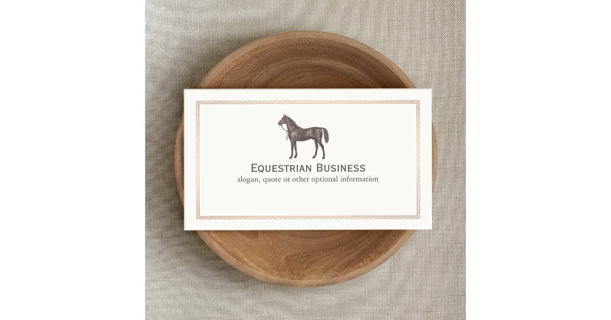 Brown Horse Equestrian Business Card | Zazzle